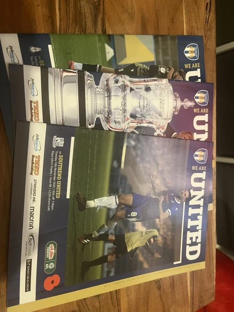 3 X COLCHESTER United Home League & Cup Football Programmes Season 2020 ...