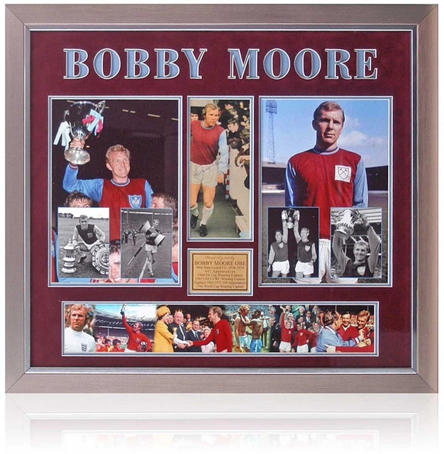 BOBBY MOORE WEST Ham United Legendary Captain Hand Signed Large ...