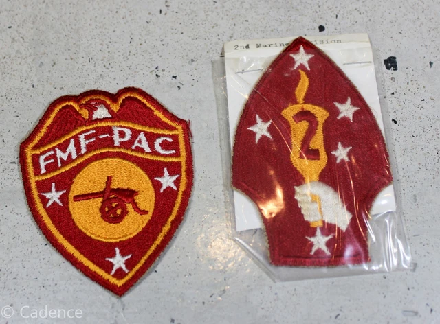 US WW2 USMC Marine Corps 2nd Division FMF Pac Artillery Fleet Force ...