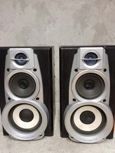 TECHNICS SUPER Woofer Speaker System- Black/Silver- Unit Onlly *See (SB ...
