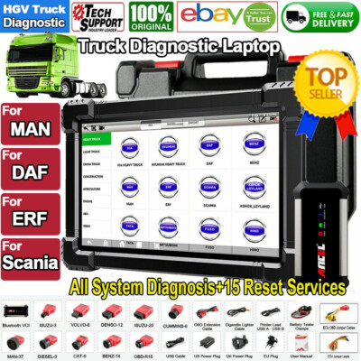 FOR SCANIA DAF MAN Iveco HD Truck Diagnostic Tool OBD2 Scanner All ...