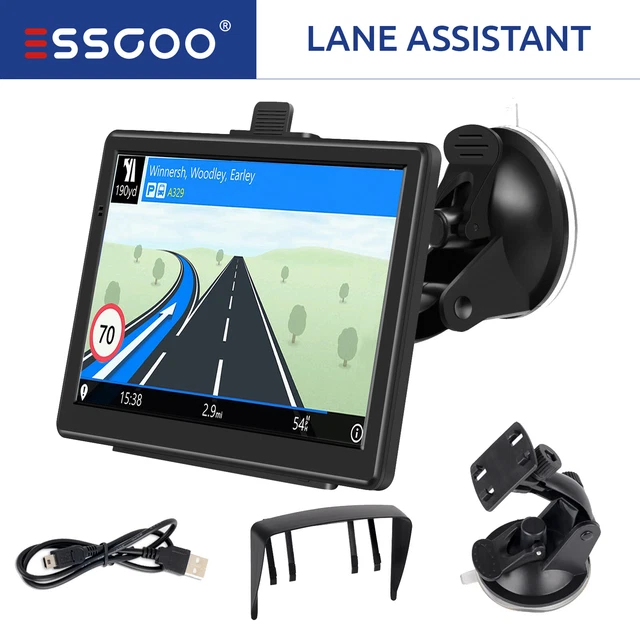 ESSGOO 7'' AUTO Camion GPS Navigatore Satellitare Touch Screen Mappa EU ...