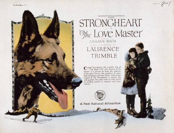 THE LOVE MASTER Lobby Card Strongheart The Dog Lillian Rich 1924 Old ...