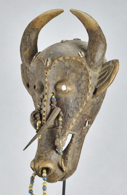 ART AFRICAIN GRAND masque zoomorphe buffle buffalo mask Congo Rdc EUR ...
