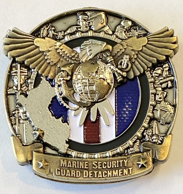 USMC MSG-DET MARINE Security Guard Detachment Lima, Peru Challenge Coin ...