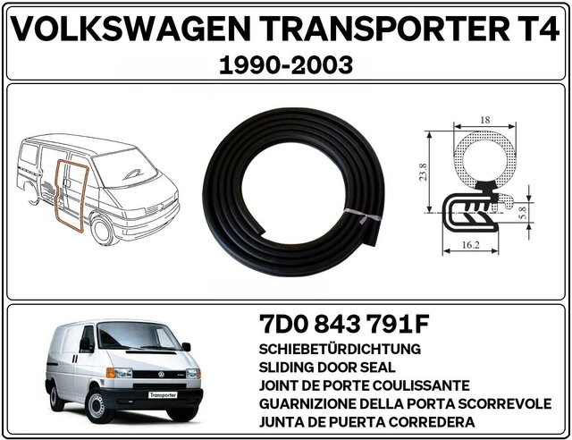 SLIDING DOOR GASKET for VW van T4 box 1990-2003 gasket 7D0843791F £34. ...