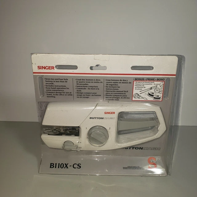 HANDHELD SINGER B110X-CS Button Magic 2 and 4 Hole Maker Attaches ...