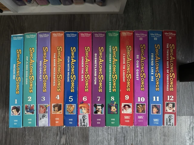 DISNEY SING ALONG Songs Vol 1-12 VHS Movie Lot Set Complete Set ...