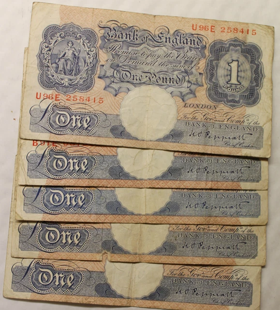 ENGLISH ONE POUND Bank Notes Select Your Note And Cashier £13.99 ...