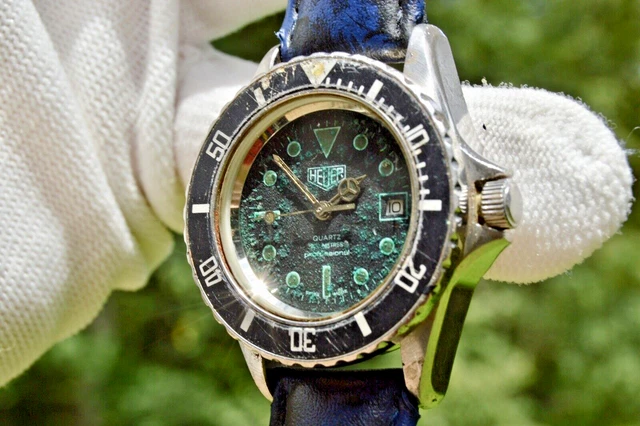 RARE MONTRE DE plongée vintage Leonidas Tag Heuer 1000 quartz patine ...