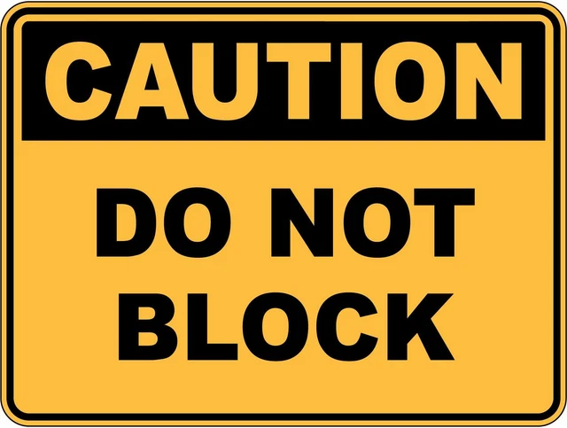 DO NOT BLOCK - Caution Safety Sign Placard Sticker Decal OHS WHS $3.95 ...