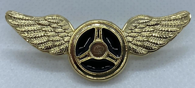 MOTORCYCLE HIGHWAY PATROL Police Wings Pin, Gold Colour, 50mm Wide, 1 x ...