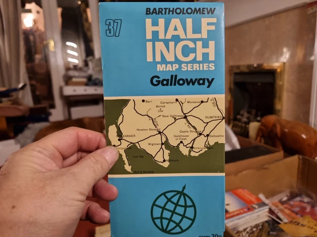 1970S OLD VINTAGE Bartholomew's Half-inch Contoured Map Sheet 37 ...