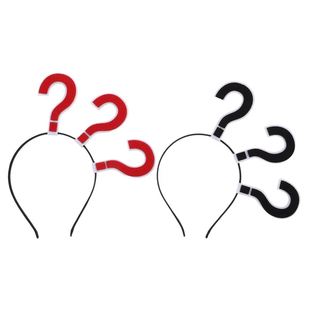 2PCS DRESS UP Headdress Creative Question Mark Headband Funny Symbol ...