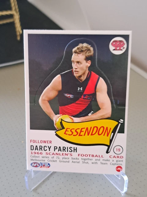 AFL 2024 TEAMCOACH Scanlen's Essendon Darcy Parish 19 Football Card. $2 ...