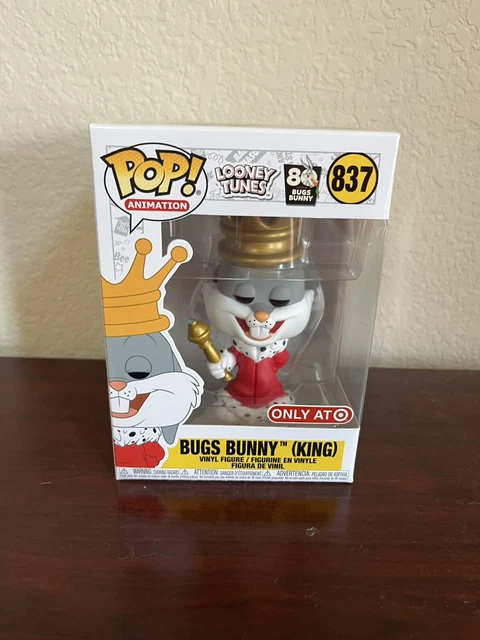 FUNKO POP! BUGS Bunny King Looney Tunes 80 Years #837 Target Exclusive ...