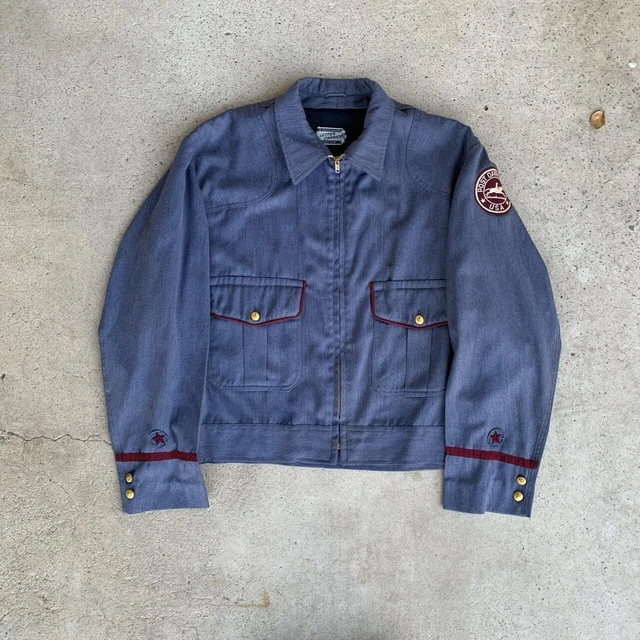 VINTAGE 1950S USPS Postal Worker Letter Carrier Cropped Zipup Jacket ...