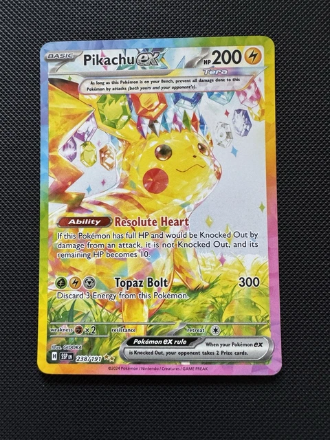 PIKACHU EX SIR 238/191 Surging Sparks Full Art Pack Fresh Special ...