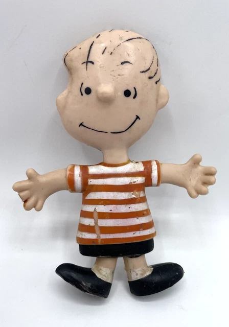 VINTAGE LINUS RUBBER Bendable Toy, Peanuts Linus, 5.5", 1969 $4.99 ...