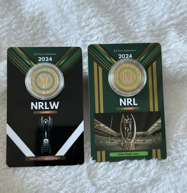 2024 NRL AND NRLW $2 coloured Two coins - In Keepsake Collectable Cards ...