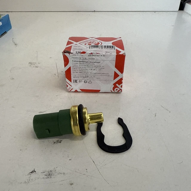 FEBI ANTIFREEZE WATER Coolant Temperature Sensor Sender + Clip - 32510 ...