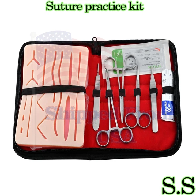 5 KITS 19 Pcs Suture Practice Complete Suture Training With Silicone ...