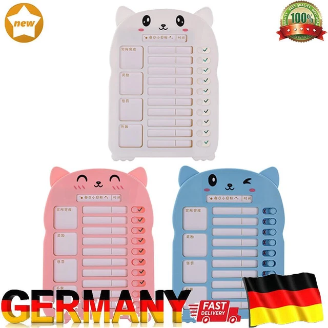 DAILY ROUTINE CHART Cute Portable Chore Chart Memo Board Essential ...