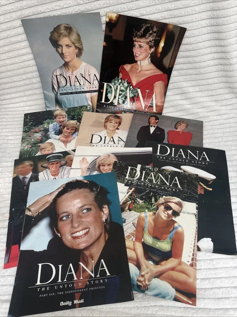 PRINCESS DIANA THE Untold Story 1-9 & Diana Life In Fashion Daily Mail ...