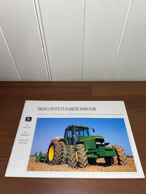 BROCHURE PROSPEKT PROSPECTUS TRACTEUR JOHN DEERE SERIE 6000 tractor-traktor-same EUR 7,99 ...