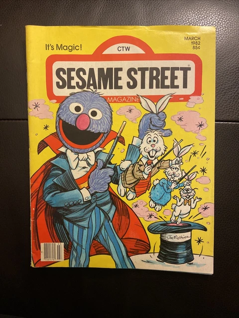 SESAME STREET MAGAZINE March 1982 Vintage Warren Wolf It’s Magic Grover ...