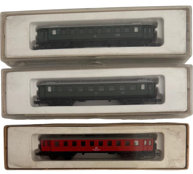 ARNOLD RAPIDO TRAIN Coaches Set German Model 0331 0332 0333 Vintage ...