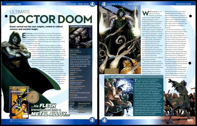 ULTIMATE DOCTOR DOOM #UD-01 Villains - Fantastic Four Marvel Fact File ...