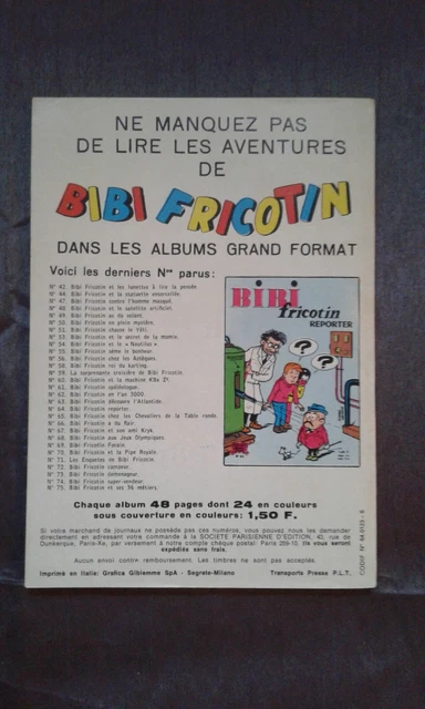 REVUE BIBI FRICOTIN n°2 1968 Jeunesse Joyeuse EUR 8,00 - PicClick IT