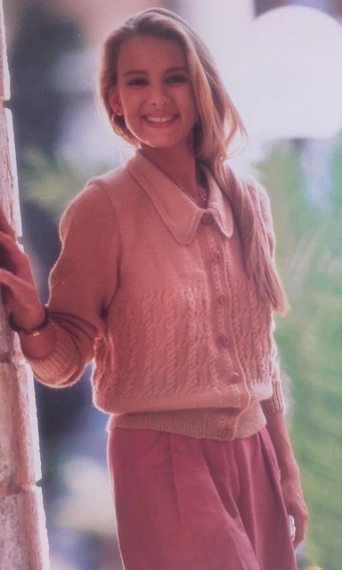 VINTAGE SIRDAR TEXTURED Cardigan Knitting Pattern 30-40" DK no.8844 £1. ...