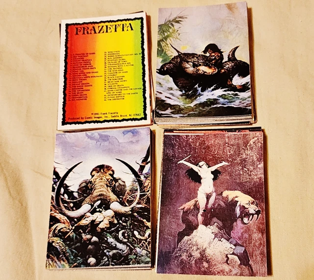 1991 FRANK FRAZETTA Comic Images Card Set, Complete 90 Card Collection ...