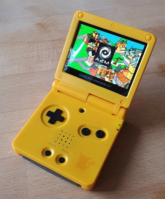 NINTENDO GAME BOY Advance SP Pikachu Edition mit IPS Backlight v2 ...