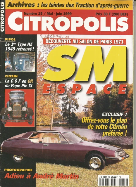 CITROPOLIS N° 15 / Sm Espace Heuliez - Hz 1949 - C6F Pape Pie Xi ...