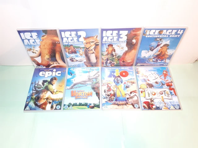 KIDS MOVIES DVD Bundle Ice Age Films 1-4, Horton Hears A Who, Robots ...