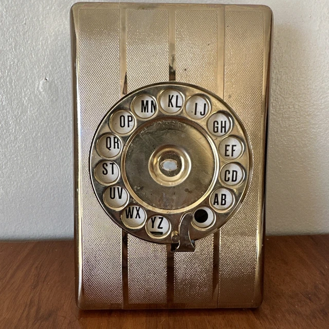 VINTAGE GOLD ROTARY Dial A Name Phone Index Address Book Hong Kong ...