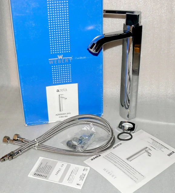 WEBERT AZ830401 AZETA Waschtisch Bad Waschbecken armatur H33cm Auslauf 140mm EUR 69,95 - PicClick DE