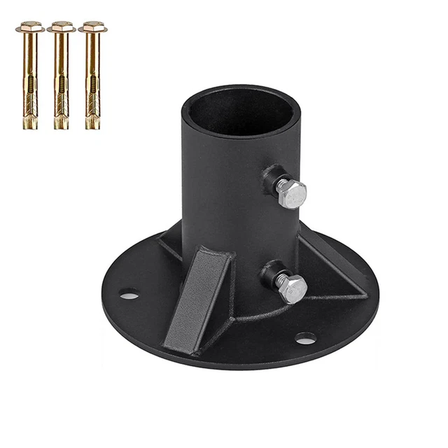 EASY MOUNT CHAIN Link Fence Post Concrete Flange Adjustable and Secure ...