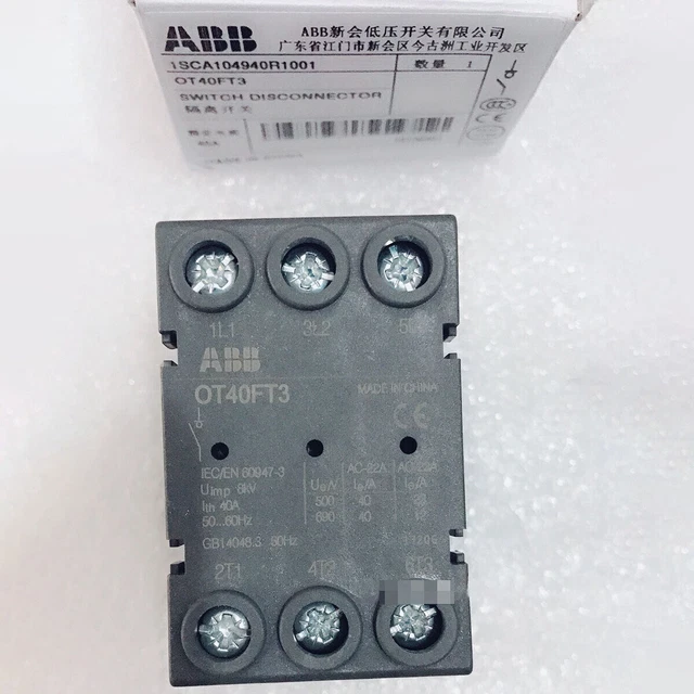 1PC ABB SWITCH-DISCONNECTOR OT40FT3 £60.88 - PicClick UK