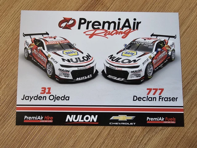 JAYDEN OJEDA & Declan Fraser Driver Card Sydney 2026 Premi Air Racing ...
