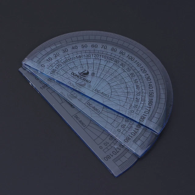 36PCS CLEAR PLASTIC Protractor Math Protractor 180 Degrees Protractor ...