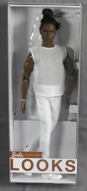 2020 MATTEL GXL14 Barbie AA KEN Braids LOOKS Model # 4 POSABLE Doll £ ...