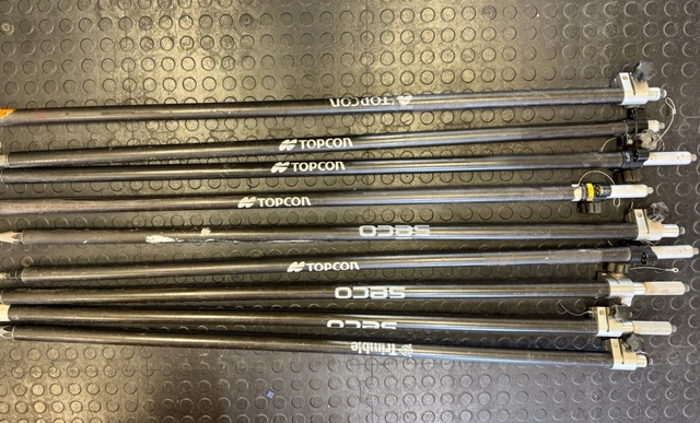 9 X SURVEY Detail Poles , Topcon / Seco, Trimble , 2.5M ,See Pics For ...