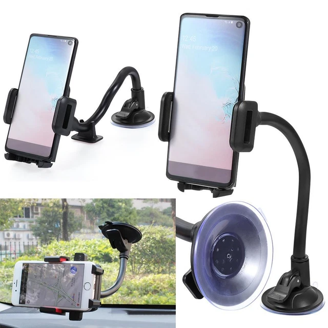 SUCTION MOUNT STAND Auto Phone Holder Dashboard Long Arm For Cell Phone ...