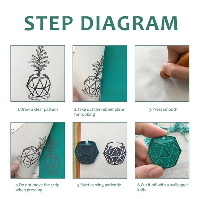 CARVING RUBBER PLATE for all your printmaking and seal printing ...