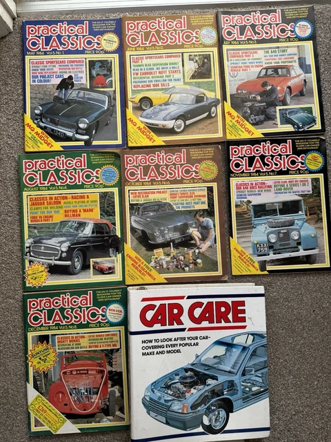 VINTAGE PRACTICAL CLASSICS Car Magazines 1984 7 issues Vol 5 £2.55 ...