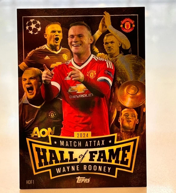 MATCH ATTAX RARE Hall of Fame Chrome Card of Wayne Rooney from Topps ...